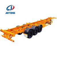 China Jost Dual-speed Landing Gear 3 Axles Skeleton Container Semi-trailer for 20ft 40ft Chassis for sale