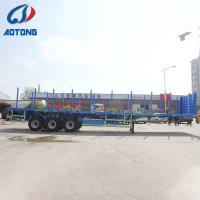 China Max Payload 30-100mm Aotong 3 Axles Container Truck Trailer for Timber and Sugar Cane for sale