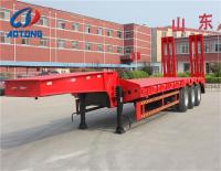 China 2 Axle Lowboy Semi Trailer Heavy Equipment Transport for Truck Trailer in Africa Kenya for sale
