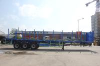 China 40 Ton Long Flatbed Container Trailers for Wood/Log/Timber Transportation in Korea for sale