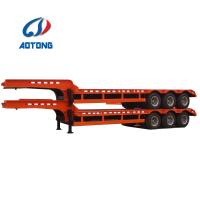 China 30 Ton 40 Ton 50T 40ft Low Bed Trailer Dimensions 3 Axle Semi-Trailer Truck Trailer for sale