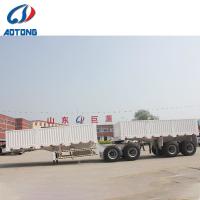 China 40 Ton 45 60 Cubic U Type Tandem Tipper Trailer with Tandem Hydraulic Lift and Design for sale