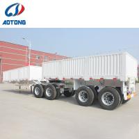 China 40 Ton 45 60 Cubic U Type Tandem Tipper Trailer with Tandem Hydraulic Lift and Design for sale