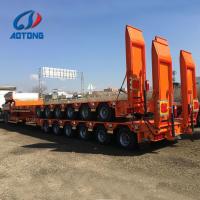 China 120ton 3/4/5/6/7/8 Axles Low Bed Lowboy Semi Trailer with Dolly Mechanical Suspension for sale