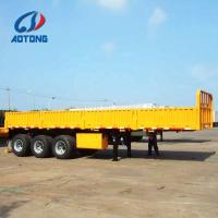 China Vehicle Master 60 Ton Drop Side Wall Fence Semi Trailer with Dual Line Braking System for sale