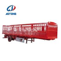 China 3 Axles 60 Tons Animal Poultry Grid Positions Semi Trailer with Max Payload 40000 kg for sale