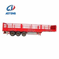 China 3 Axle Fence Semi Truck Trailer with 90 W mm*13 Thickness mm*10 Layer Leaf Spring for sale