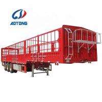 China 3 Axle Fence Semi Truck Trailer with 90 W mm*13 Thickness mm*10 Layer Leaf Spring for sale