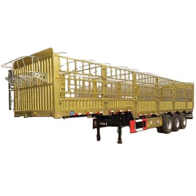 China Producer AOTONG Bulk Cargo Carrier Fence Semi Trailer with Standard 28 Ton Landing Gear for sale