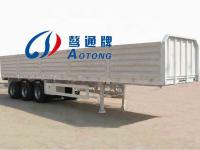 China Sale 40 Tons 600mm-1200mm Side Wall Fence Type Cargo Flat Lorry Truck Semi Trailer for sale