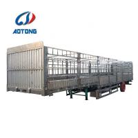 China 3 Axles 60 Tons Poultry Grid Positions Semi Trailer with Standard 28Ton Landing Gear for sale