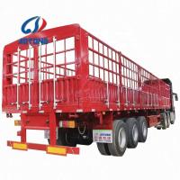 China 3 Axles 60 Tons Poultry Grid Positions Semi Trailer with Standard 28Ton Landing Gear for sale