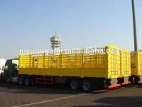 China 60T Max Payload AOTONG Bulk Cargo Carrier Fence Semi Trailer for Warehouse Transport for sale