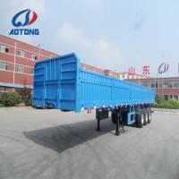 China Side Wall Truck Trailer 13m 3Axle 50ft Flatbed Trailer for Bulk Vegetables Transport for sale