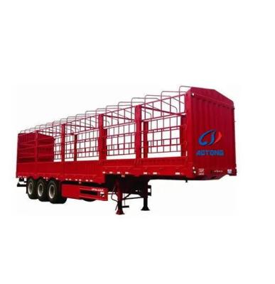 China 50Ton Leaf Spring Fence Cargo Transport Semi Trailer /Kin Pin 2''/3.5'' Bolt Type for sale