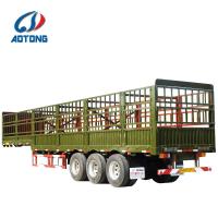 China 50Ton Leaf Spring Fence Cargo Transport Semi Trailer /Kin Pin 2''/3.5'' Bolt Type for sale