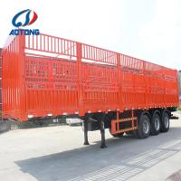 China Semi-Trailer 3 Axles 60 Tons Animal Poultry Grid Positions Fence Stake Cargo Transport for sale