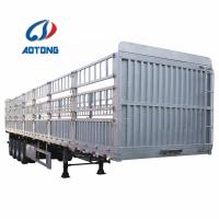 China 3 Axle 1800mm Side Wall Fence Cargo Semi Trailer for Transporting Livestock Animal Cattle for sale