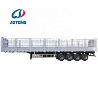 China 3 Axle 1800mm Side Wall Fence Cargo Semi Trailer for Transporting Livestock Animal Cattle for sale