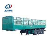 China 3 Axle 1800mm Side Wall Fence Cargo Semi Trailer for Transporting Livestock Animal Cattle for sale