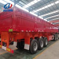 China 4 Axle 40-60 Ton Drop Side Wall Fence Semi Trailer for Sand Transport Optional Size for sale