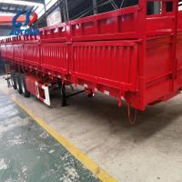 China 4 Axle 40-60 Ton Drop Side Wall Fence Semi Trailer for Sand Transport Optional Size for sale