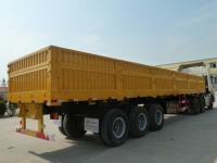 China 40 60 Tons Side Wall Fence Cargo Semi Truck Trailer with 4 Axles and Multifunctional for sale