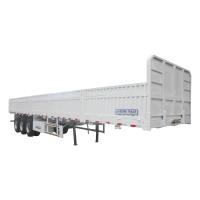 China 80ton Max Payload 3 Axle Side Wall Cargo Semi Trailer for Container Sidewall Transport for sale