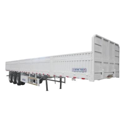 China 80ton Max Payload 3 Axle Side Wall Cargo Semi Trailer for Container Sidewall Transport for sale