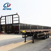 China Dual Line Braking System 40ft Flatbed Trailer for Bulk Cargo Delivery Steel Material for sale