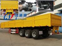 China 3 * 13ton Capacity Axles Side Wall Semi Trailer for Dry Cargo or Sands Transportation for sale