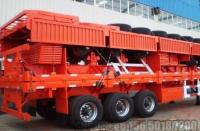 China 3 * 13ton Capacity Axles Side Wall Semi Trailer for Dry Cargo or Sands Transportation for sale