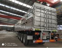 China High Loading Capacity Dry Bulk Cargo Fence Semi Trailers with 4 Axles and Lift Axle for sale
