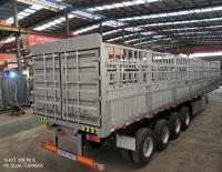 China High Loading Capacity Dry Bulk Cargo Fence Semi Trailers with 4 Axles and Lift Axle for sale