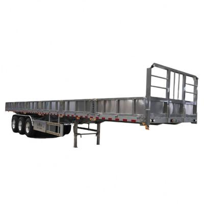 China Leaf Spring Suspension 40ft Side Wall Cargo Semi Trailers for Bulk Cargo Transport for sale