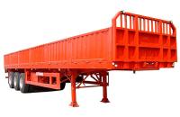 China 3 * 13ton Capacity Side Wall Flatbed Truck Semi Trailer 40T 3 Axles Cargo Transporting for sale