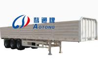 China 3 * 13ton Capacity Side Wall Flatbed Truck Semi Trailer 40T 3 Axles Cargo Transporting for sale