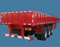 China 3 * 13ton Capacity Side Wall Flatbed Truck Semi Trailer 40T 3 Axles Cargo Transporting for sale