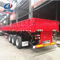 China Side Board Fence Tri Axles Flatbed Detachable Sidewall Semi Trailer for Cargo Carrier for sale