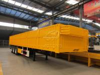 China Side Board Fence Tri Axles Flatbed Detachable Sidewall Semi Trailer for Cargo Carrier for sale