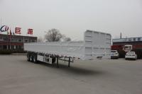 China Side Board Fence Tri Axles Flatbed Detachable Sidewall Semi Trailer for Cargo Carrier for sale