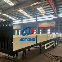 China 9.00-22.5 Rim Tri Axles Drop Side Wall Semi Trailer for Cargo Transport in Russia for sale
