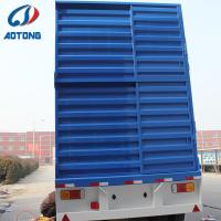 China Electrical Hydraulic Lift Livestock Transporter Semi Trailer with 3 Axles and 2 Layers for sale