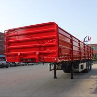 China 9.00-22.5 Rim Tri Axles Drop Side Wall Semi Trailer for Cargo Transport in Russia for sale