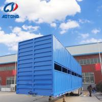 China Electrical Hydraulic Lift Livestock Transporter Semi Trailer with 3 Axles and 2 Layers for sale