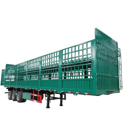 China Max Payload of 60T Fence Semi Trailer for Stake Style Cargo Transportation for sale