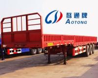 China Truck Trailer 3 Axle 40-60 tons 13000mm length curtain side wall cargo semi trailer for sale
