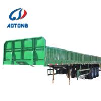 China Mechanical Suspension Drop Side Board Sidewall Flatbed Trailer /Side wall truck trailer for sale
