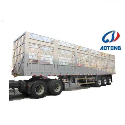 China Max Payload 50000KG 3 Axle Bar Fence Cargo Semi Trailer for Livestock Transportation for sale