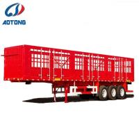 China Max Payload 50000KG 3 Axle Bar Fence Cargo Semi Trailer for Livestock Transportation for sale